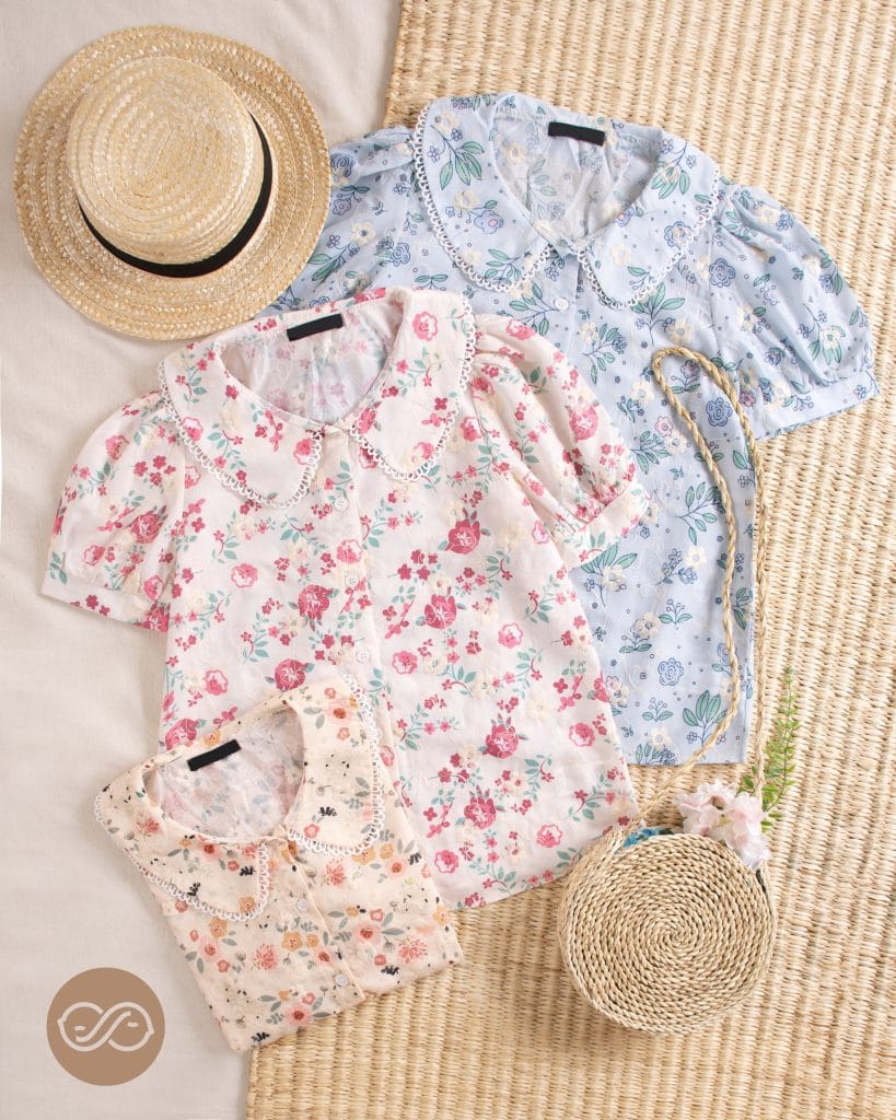 شومیز خامه دوزی گلدار R0041 | فروشگاه پوشاک اینفینیتی