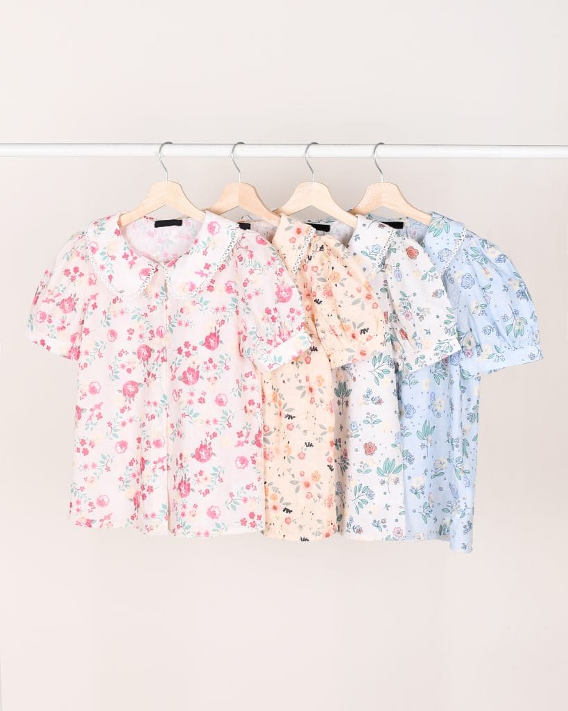 شومیز خامه دوزی گلدار R0041 | فروشگاه پوشاک اینفینیتی