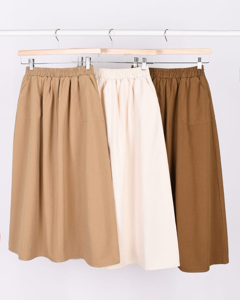 دامن کتان جیب دار OppsiR00318 | فروشگاه پوشاک اینفینیتی