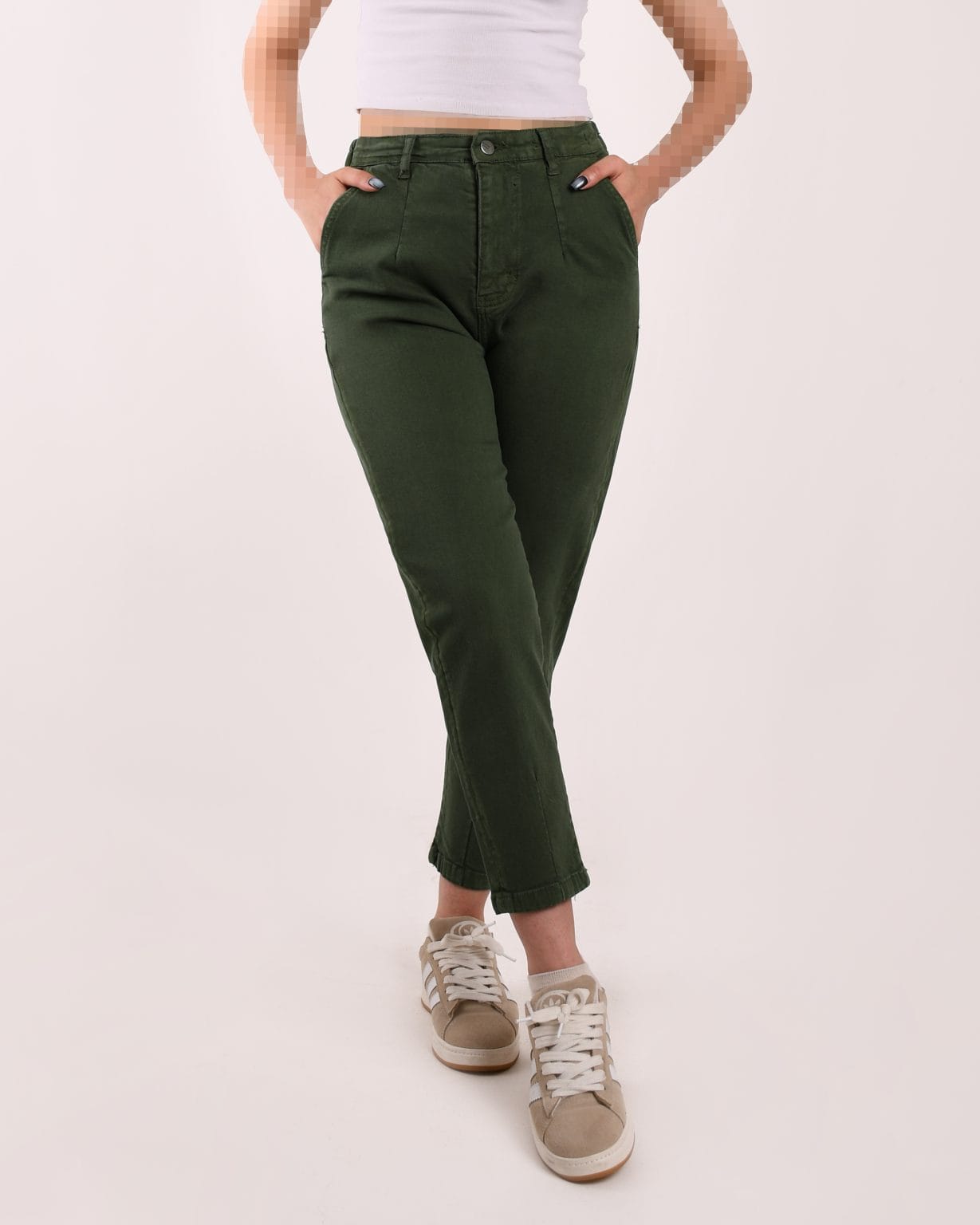 شلوار کتان مام فیت R00564 | فروشگاه پوشاک اینفینیتی